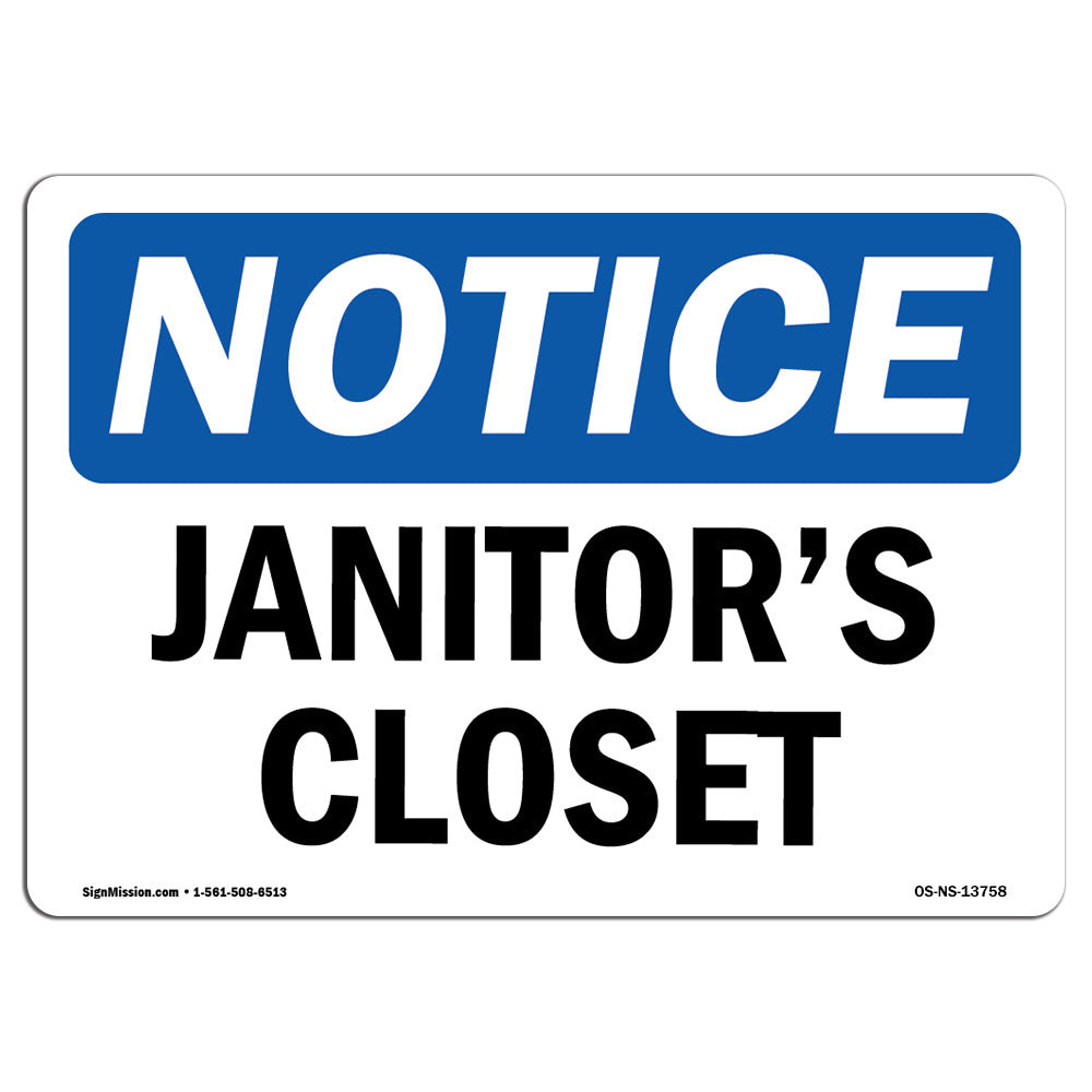 SignMission Janitor''s Closet Sign | Wayfair
