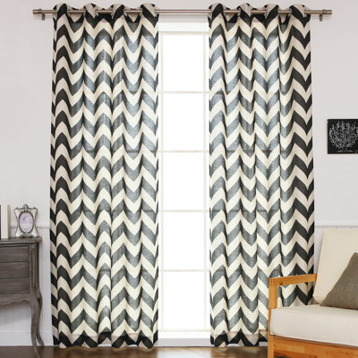 Black Chevron Curtains & Drapes You'll Love in 2019 | Wayfair