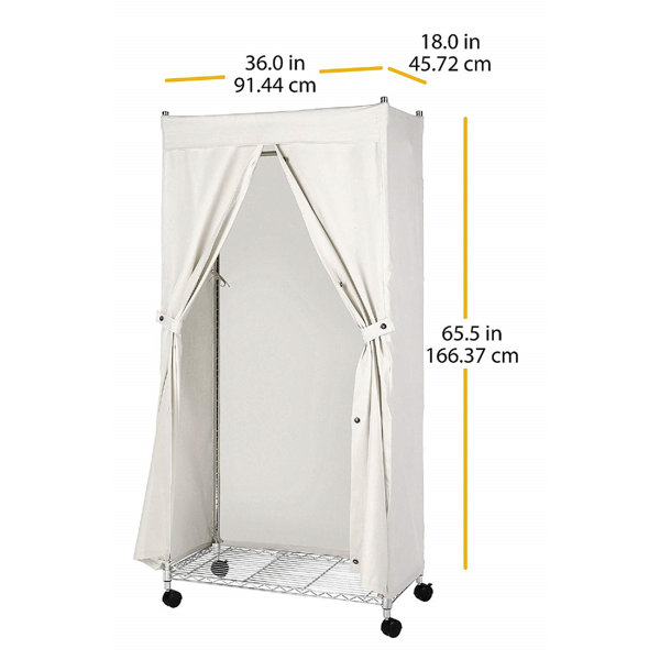 Rebrilliant 36'' Garment Rack Covers & Reviews | Wayfair