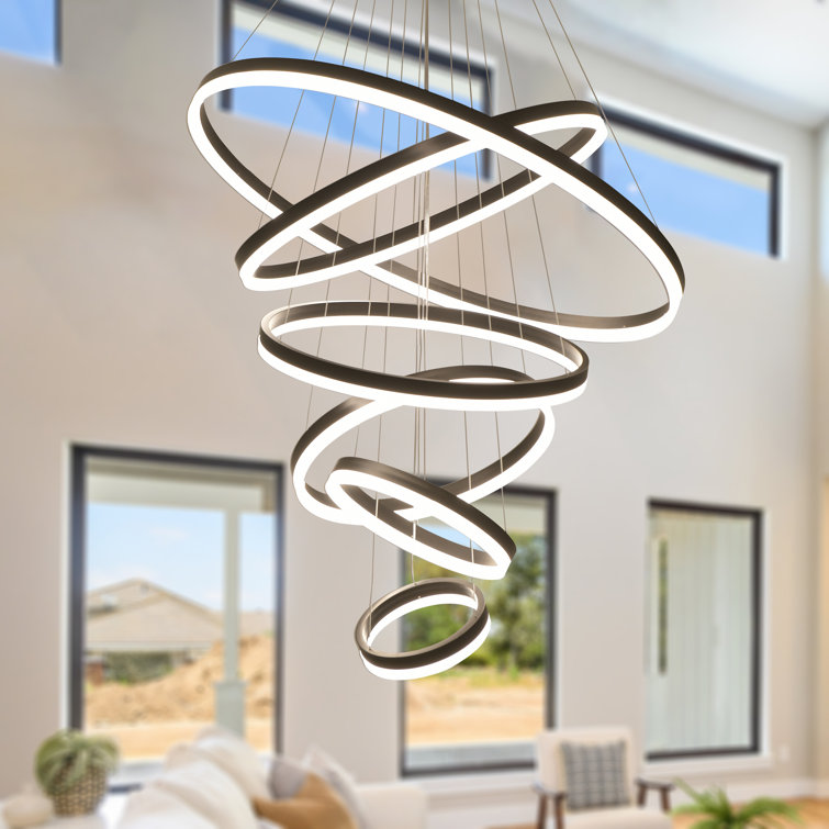 Ivy Bronx Donju LED Geometric Chandelier | Wayfair