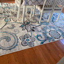 Laurel Foundry Modern Farmhouse Floral Area Rug in Ivory/Blue & Reviews ...