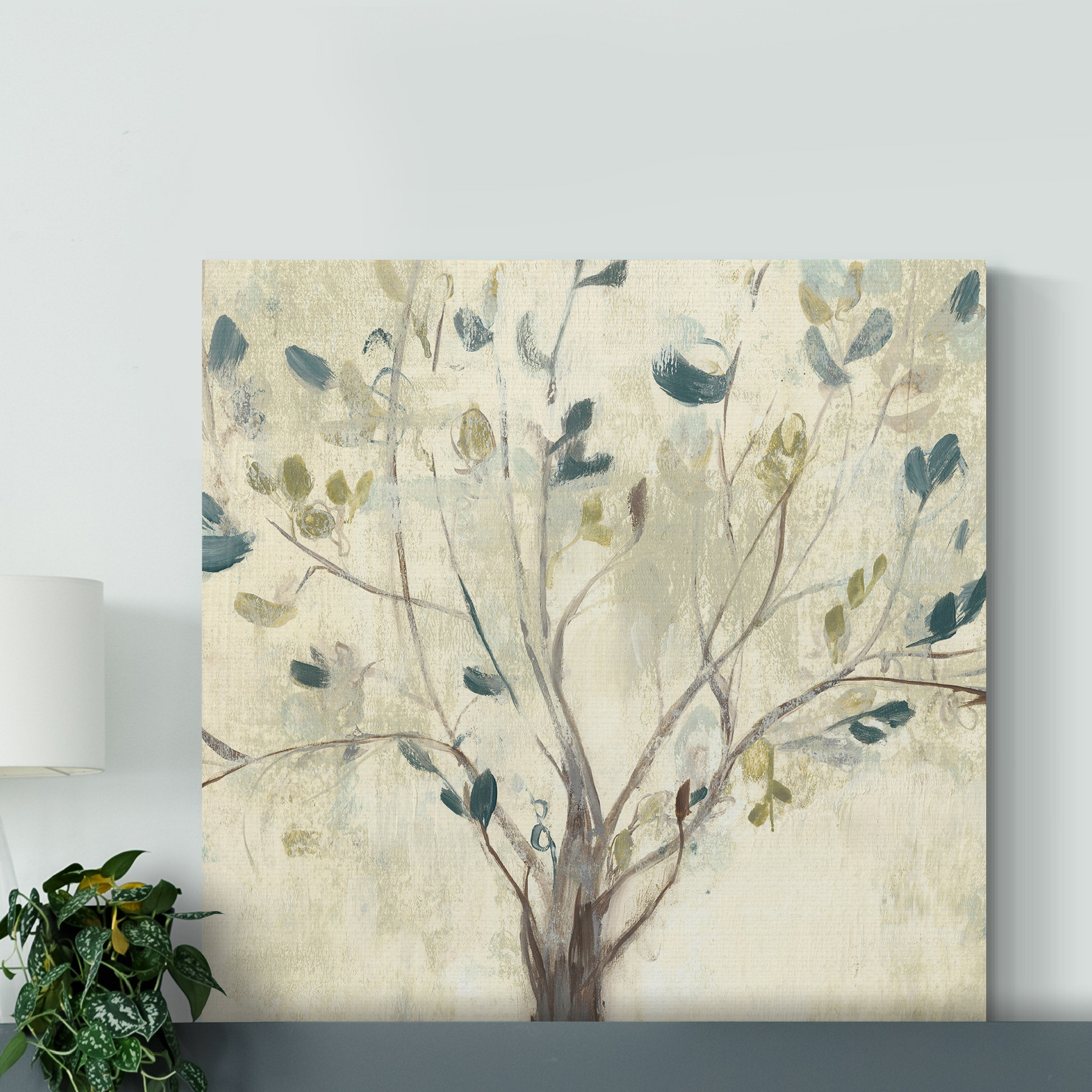Winston Porter Trees Of Blue I - Print on Canvas | Wayfair