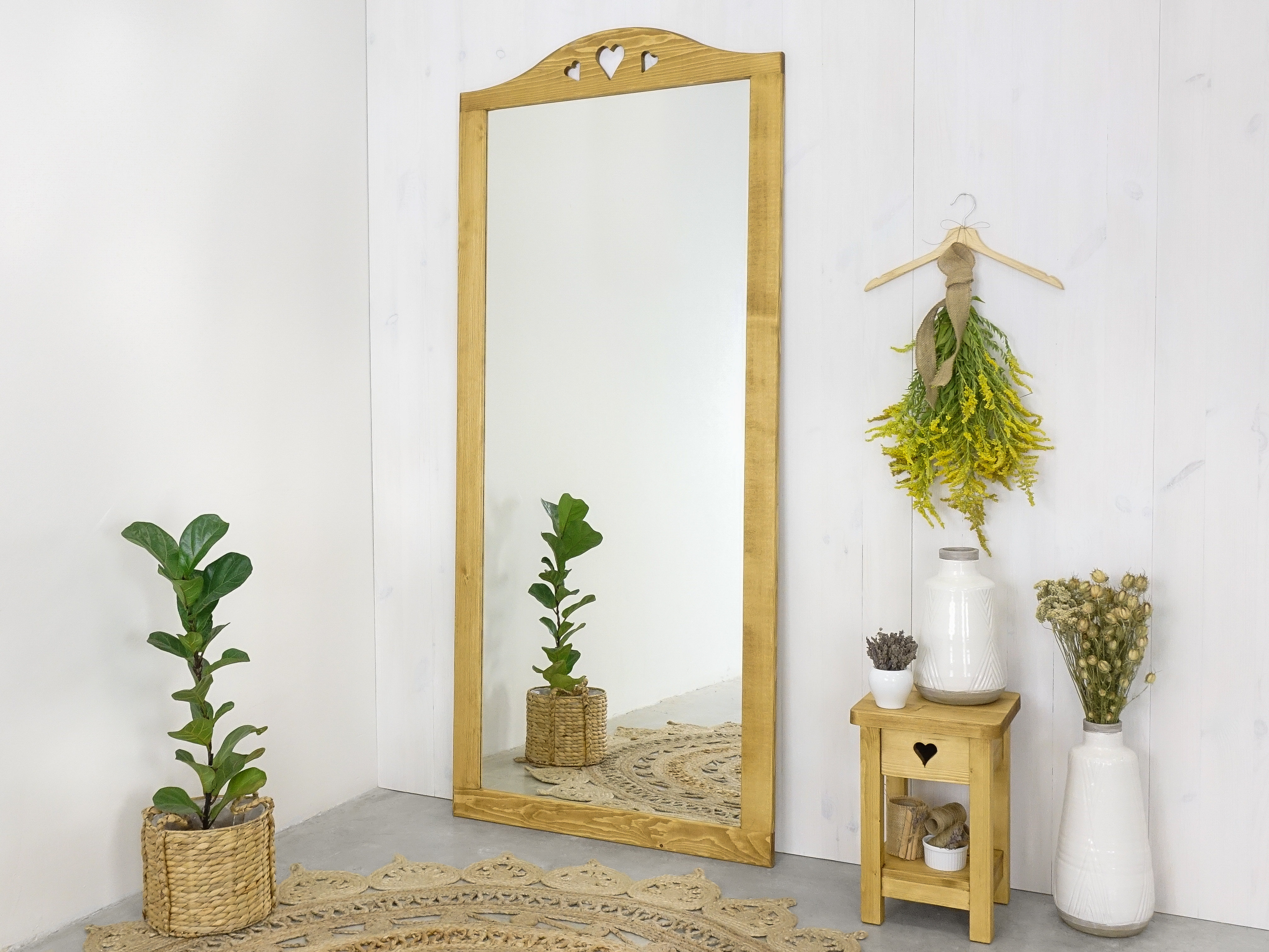 Union Rustic Dambrosio Rectangle Solid Wood Floor Mirror | Wayfair.co.uk