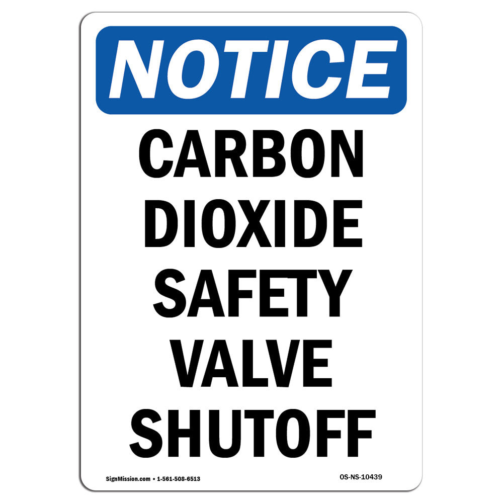 SignMission Carbon Dioxide Safety Valve Shutoff Sign | Wayfair