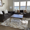 Steelside™ Runner Cade Abstract Area Rug in Ivory/Gold & Reviews | Wayfair