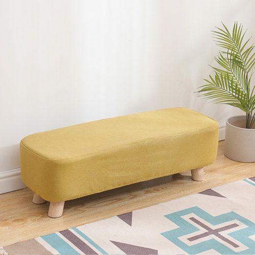 Mack + Milo Artis 81Cm Wide Rectangle Solid Colour Footstool Ottoman ...