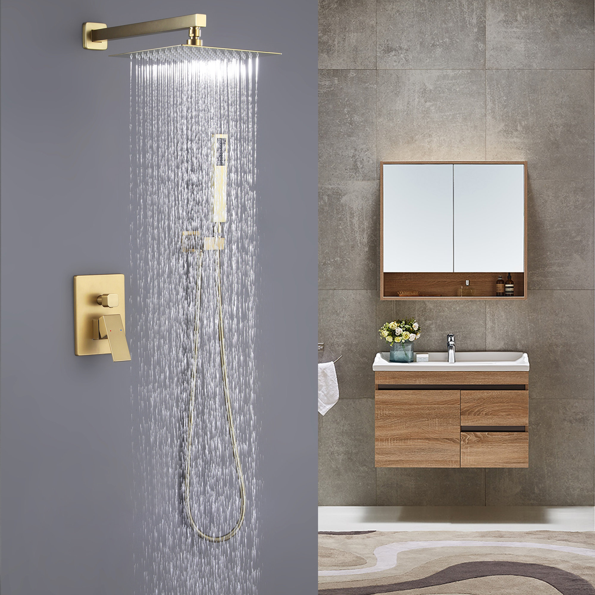 AWZTOO Complete Shower System with Rough-in Valve | Wayfair