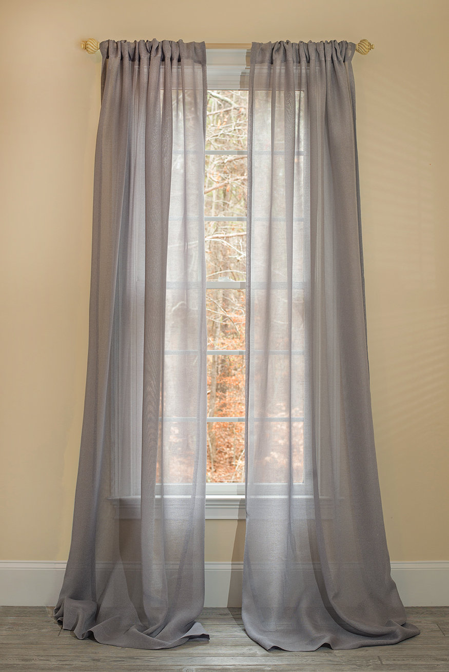 Manor Luxe Morning Mist Synthetic Sheer Curtain Panel | Wayfair