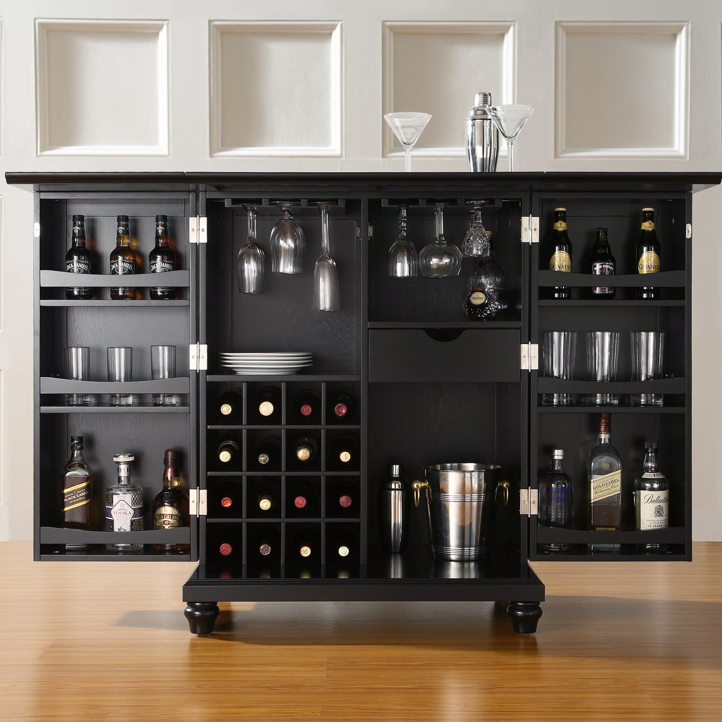 Three Posts™ Hedon Bar Cabinet & Reviews | Wayfair