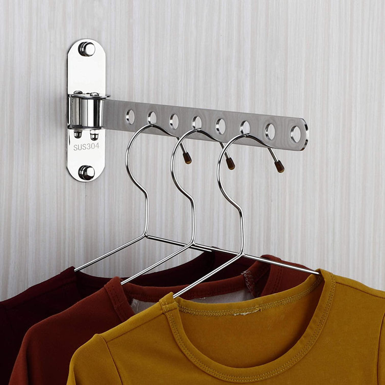 Rebrilliant Folding Wall Mounted Clothes Hanger Rack With Swing Arm ...