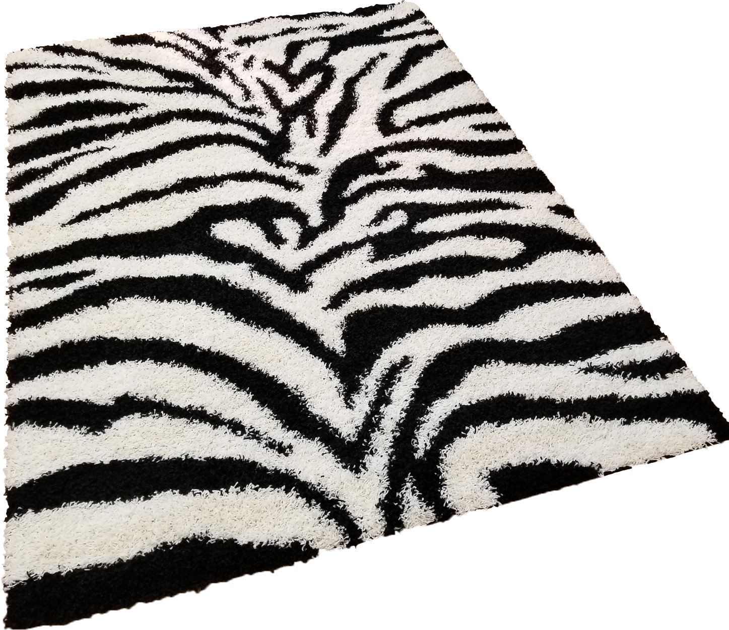 Mercer41 Adomale Animal Print Shag Area Rug in Black/Ivory & Reviews ...