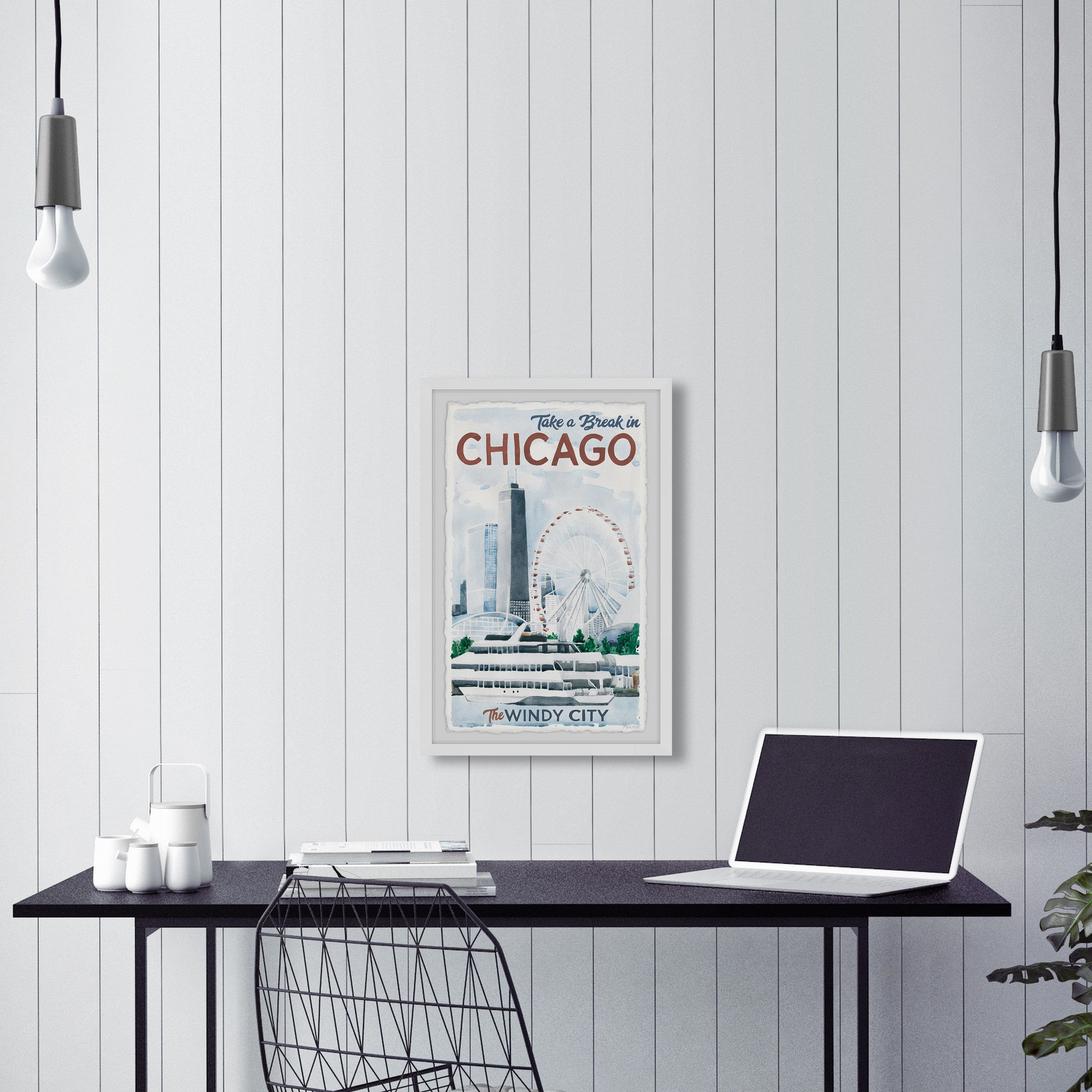 Winston Porter Take A Break In Chicago - Picture Frame Painting | Wayfair