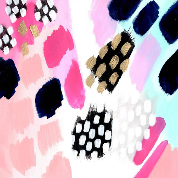 Bless international Hot Pink Abstract by Laura Fedorowicz - Wrapped ...