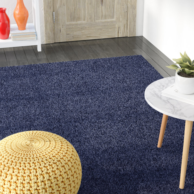 Ebern Designs Alpine Slate Blue Area Rug & Reviews | Wayfair