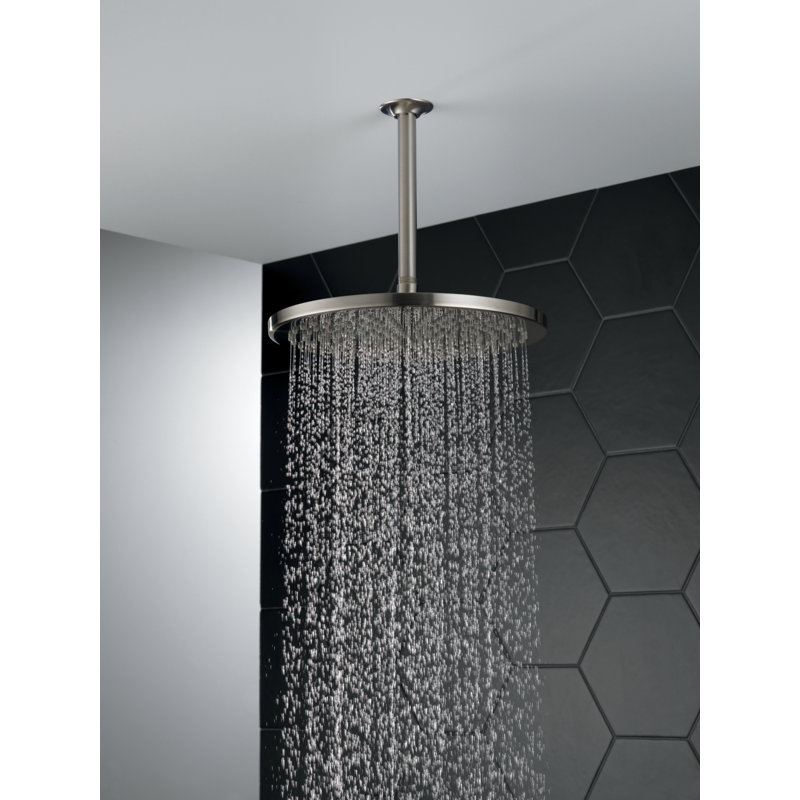 Delta Rain Fixed Shower Head with H2Okinetic Technology & Reviews | Wayfair