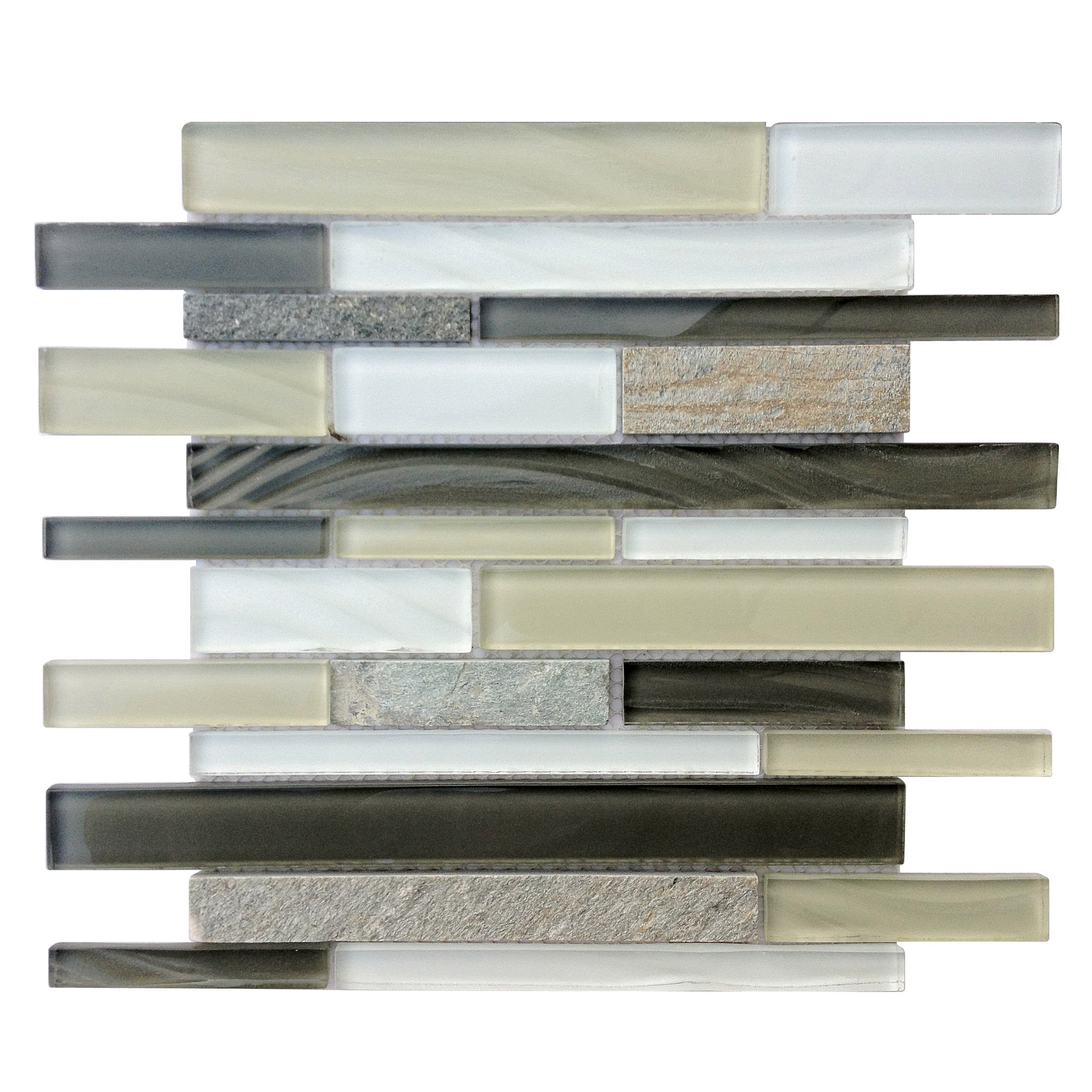 Tile & Top Random Sized Natural Stone Linear Mosaic Tile | Wayfair