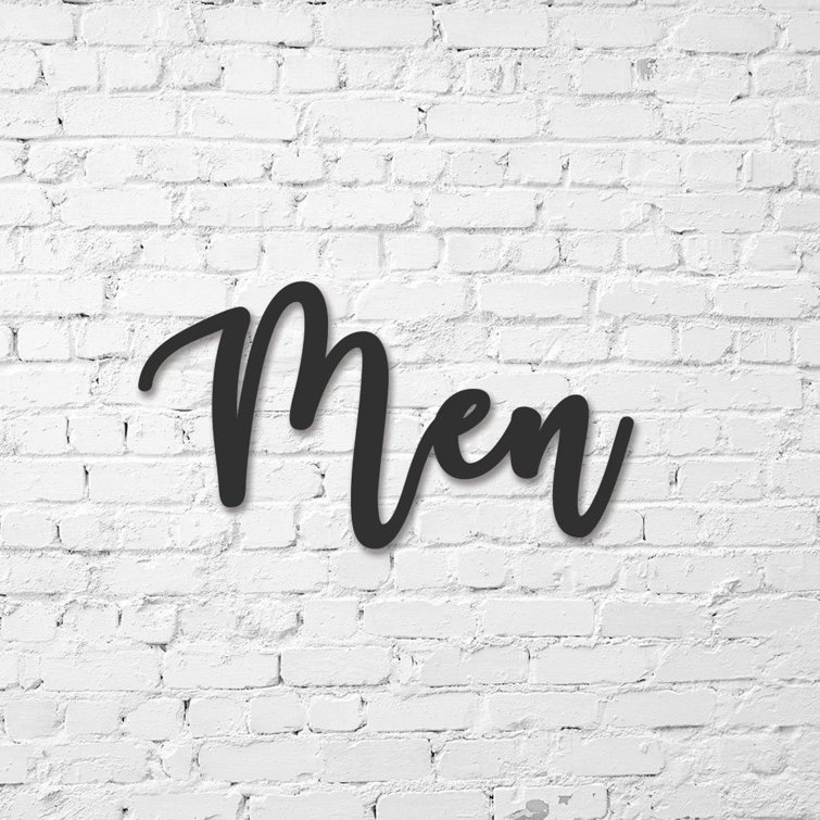 Bobbie Jo Designs Cursive Word Men Sign Wall Décor | Wayfair.ca