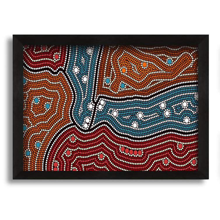 Metro Lane Aboriginal Pattern 4 - Picture Frame Painting on Canvas ...