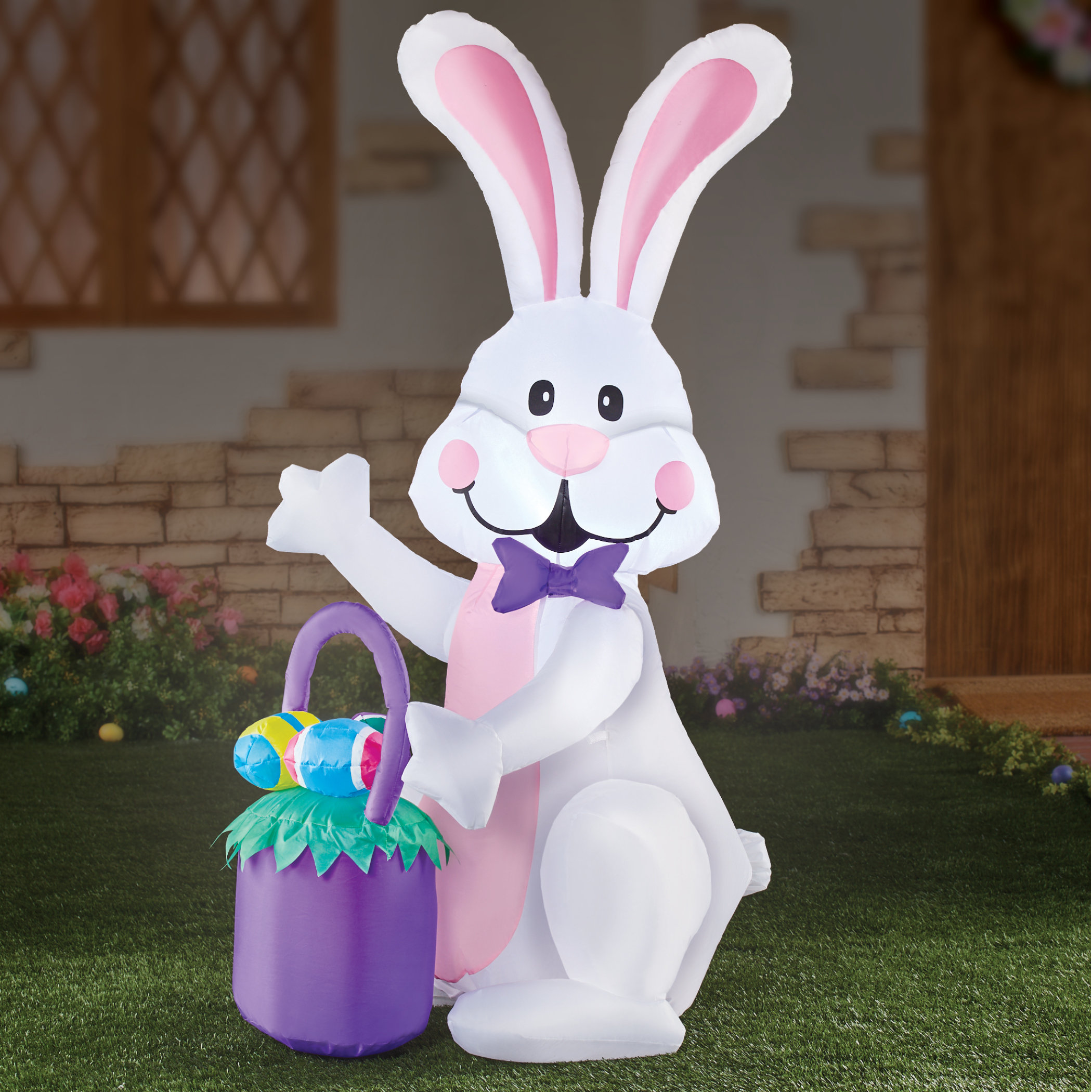 The Holiday Aisle® Easter Bunny Inflatable & Reviews | Wayfair