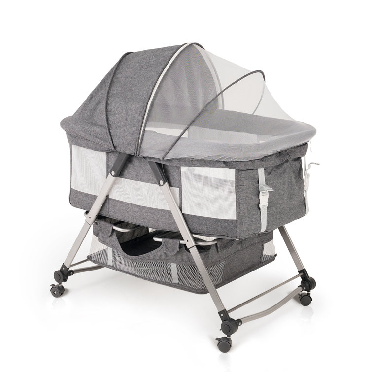 Zoomie Kids Multifunctional Foldable Baby Crib Cradle Portable ...