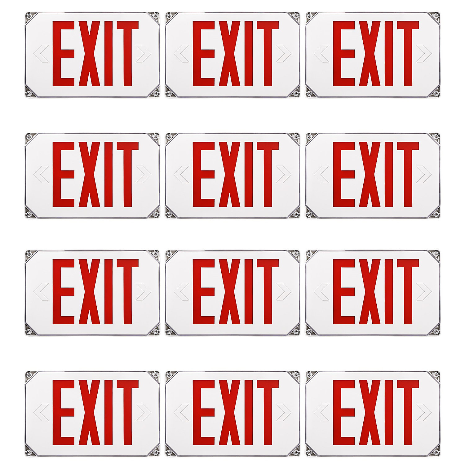 LEONLITE Wet Location Led Exit Sign, Weatherproof Outdoor Emergency ...