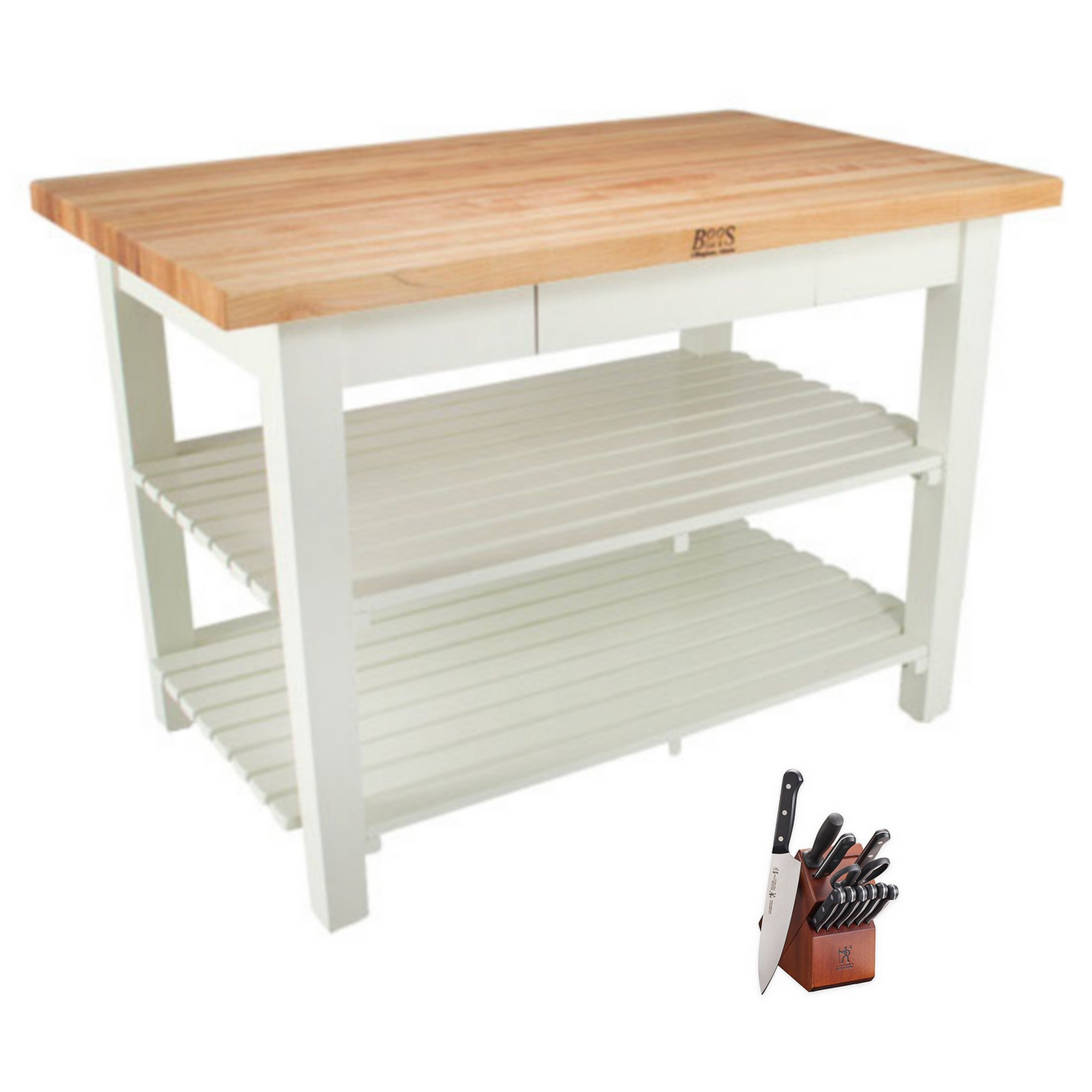 John Boos Butcher Blocks 48'' Wide Prep Table with Solid Wood Top | Wayfair