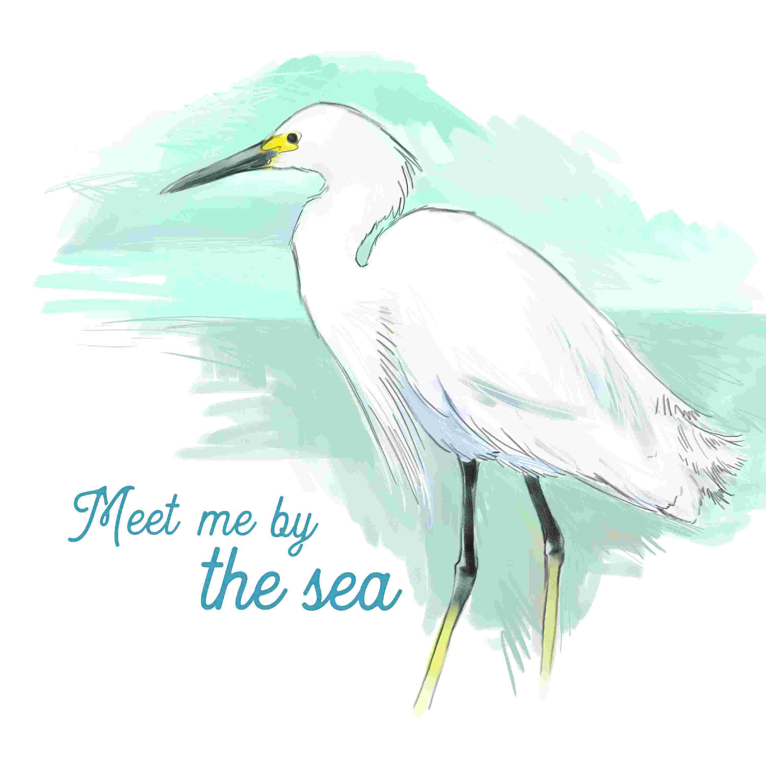 Highland Dunes Meet Me By The Sea Bird by - Painting on | Wayfair