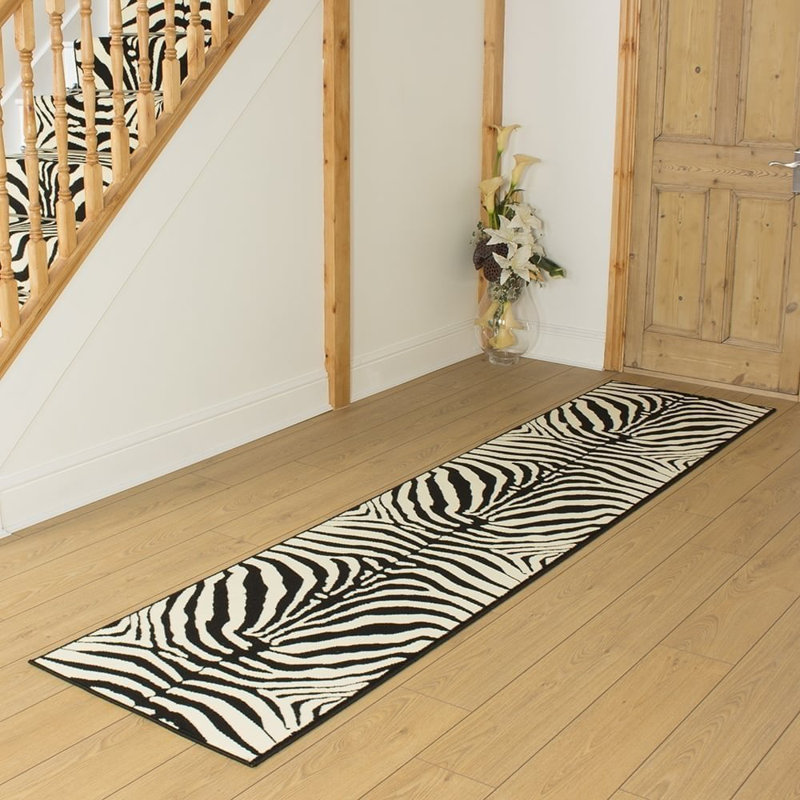 World Menagerie Adonay Tufted White/Black Hallway Runner Rug & Reviews ...