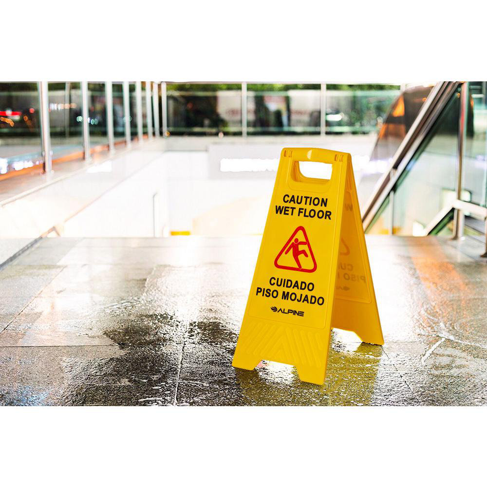 Alpine Industries Caution Wet Floor Sign | Wayfair