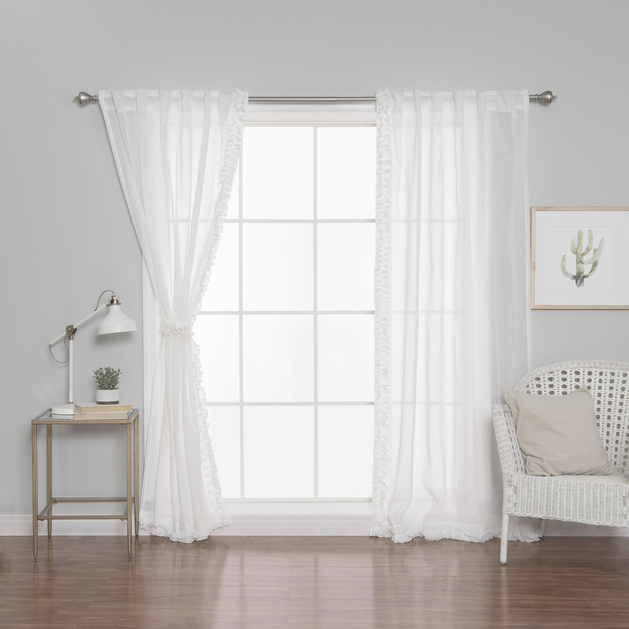 One Allium Way® Raphaelle Polyester Semi-Sheer Curtain Pair & Reviews ...