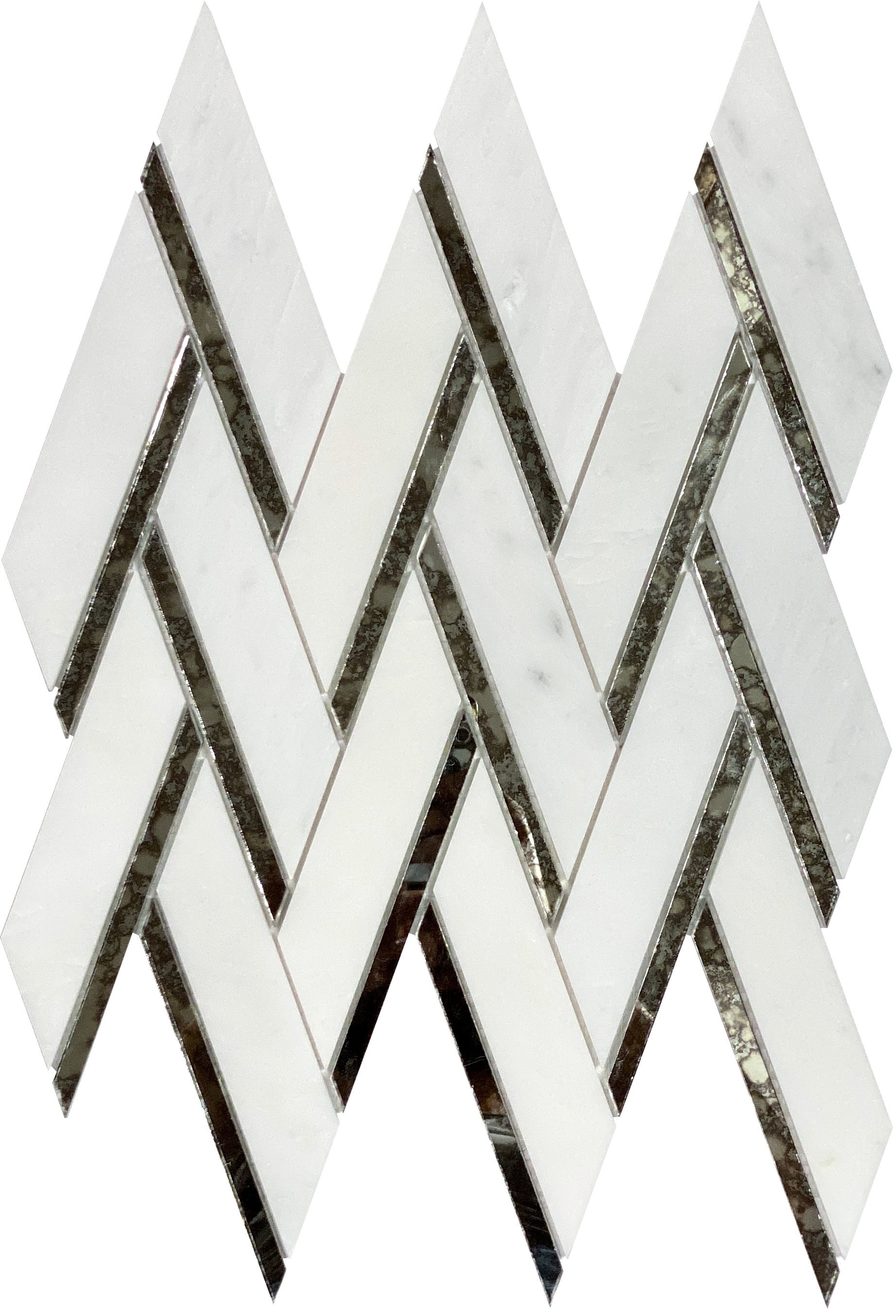 Belluno Designs Celest 2" x 6" Herringbone Mosaic Wall Tile | Wayfair
