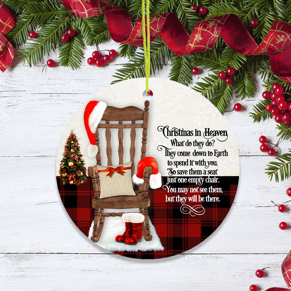 OrnamentallyYou Heaven Chair Quote Christmas Ornament | Wayfair