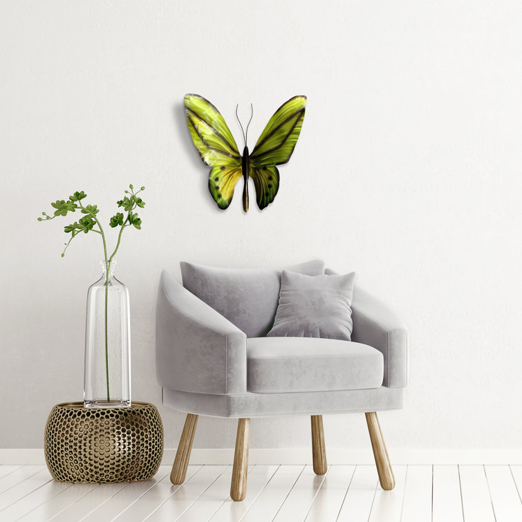 Winston Porter Aussie Birdwing Butterfly Metal Wall Décor | Wayfair