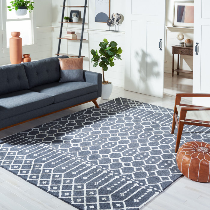 Union Rustic Lina Handmade Black Rug & Reviews | Wayfair
