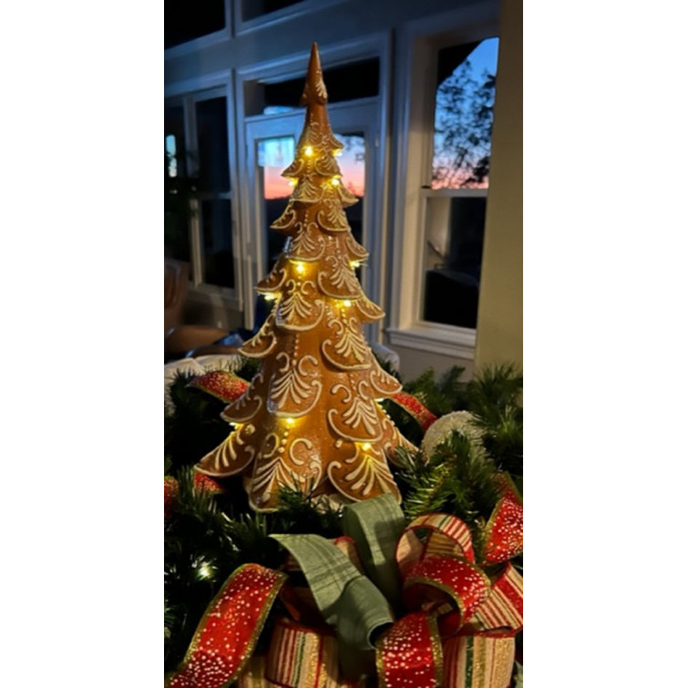 The Holiday Aisle® Resin Gingerbread Christmas Tree | Wayfair