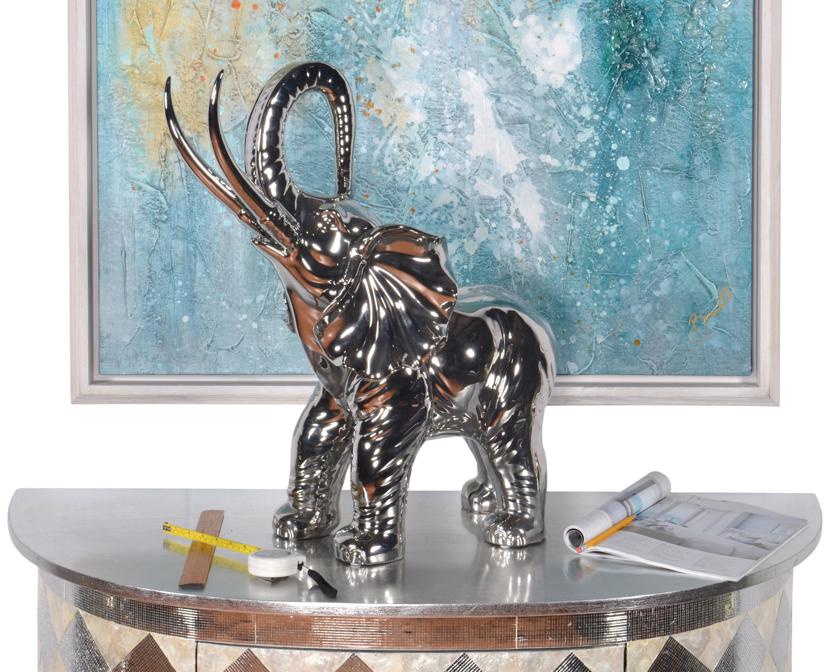 Dakota Fields Mirrored Elephant Sculpture | Wayfair