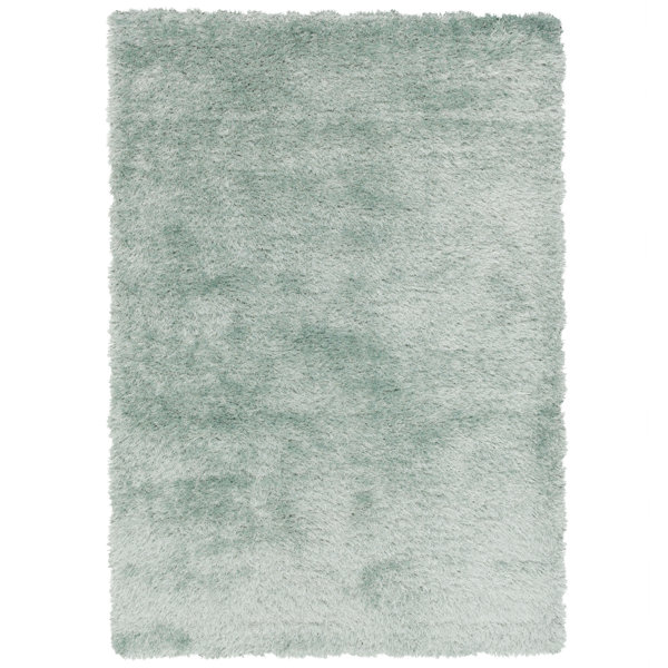 Canora Grey Cathcart Glow Power Loom/Shaggy Mint Green Rug | Wayfair.co.uk