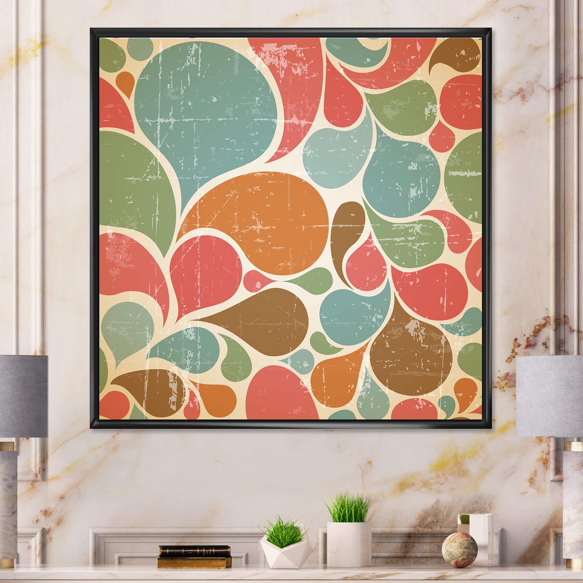 Wrought Studio Colorful Retro Pattern - on | Wayfair