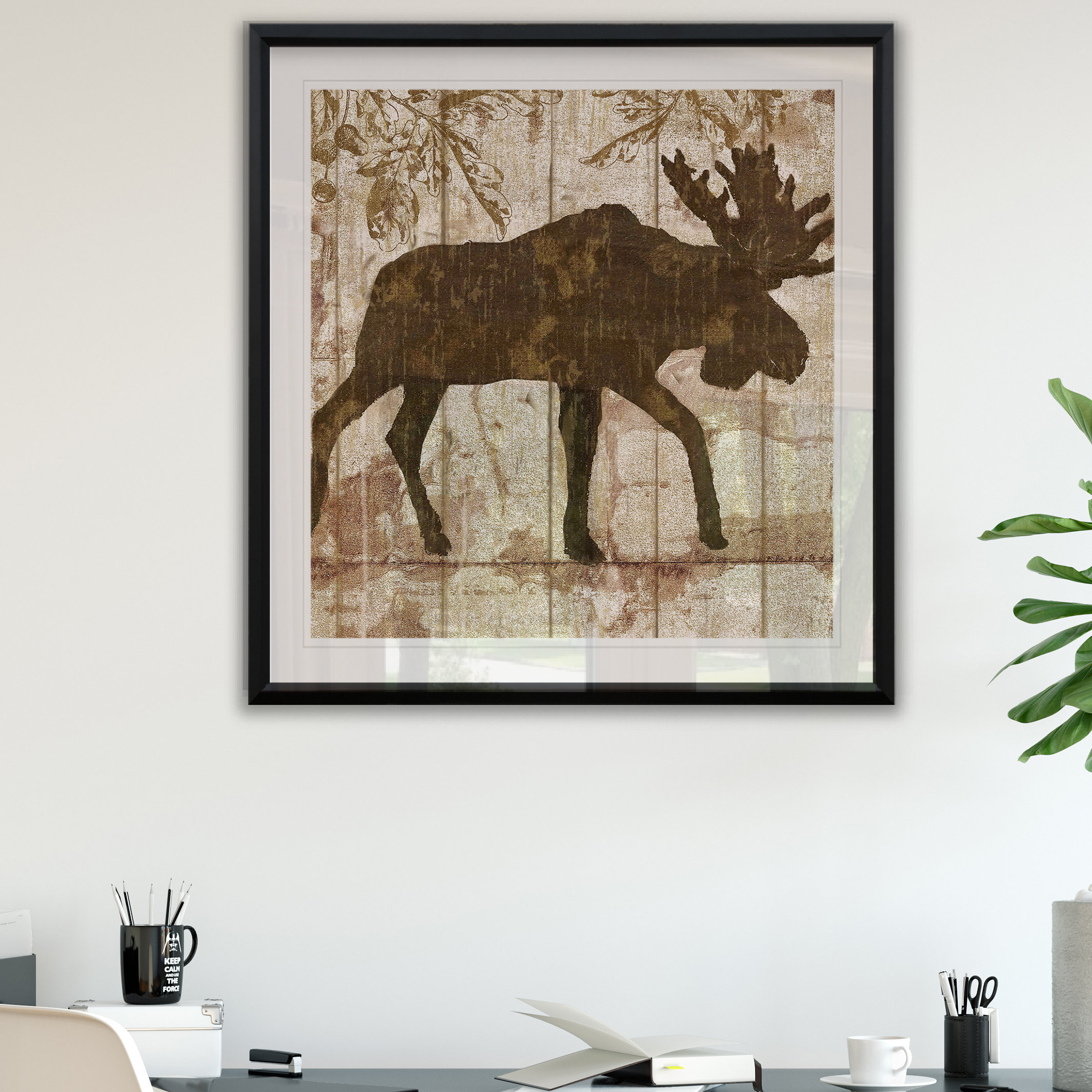 Millwood Pines Moose Crossing - Picture Frame Print | Wayfair