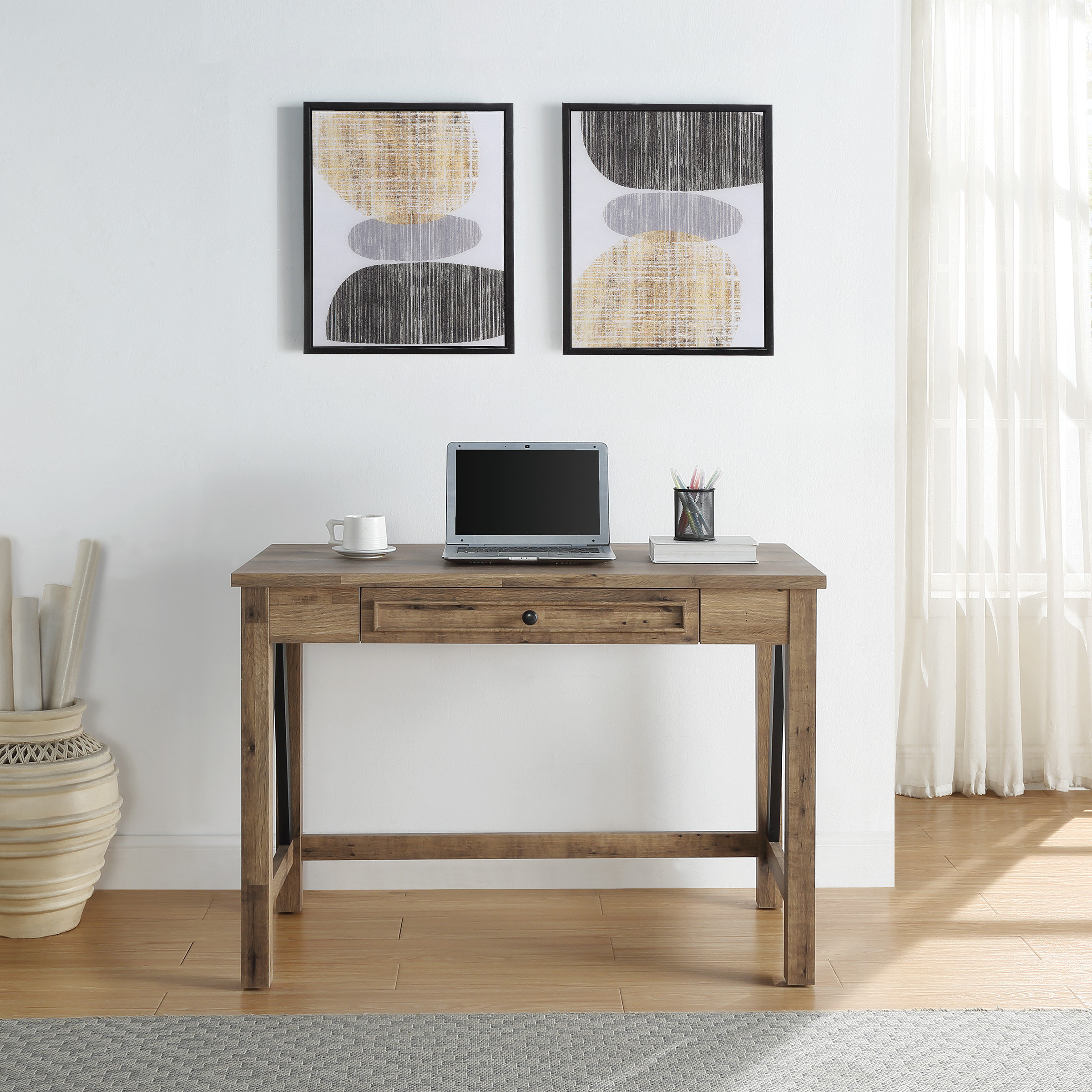 Union Rustic Alperen Desk with Built in Outlets & Reviews | Wayfair