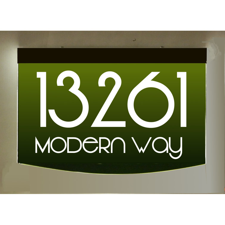 EZStreetSigns 2 line LED address sign with landscape light adapter ...