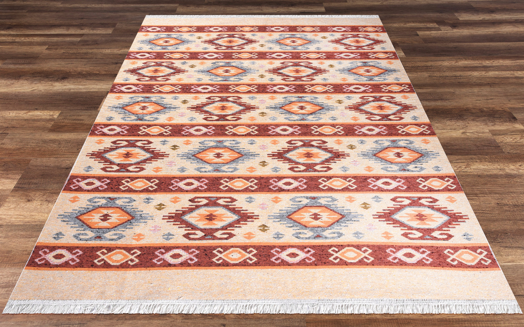 Loon Peak® Jarod Beautifully Pattern High Quality Kilim Red Rug ...
