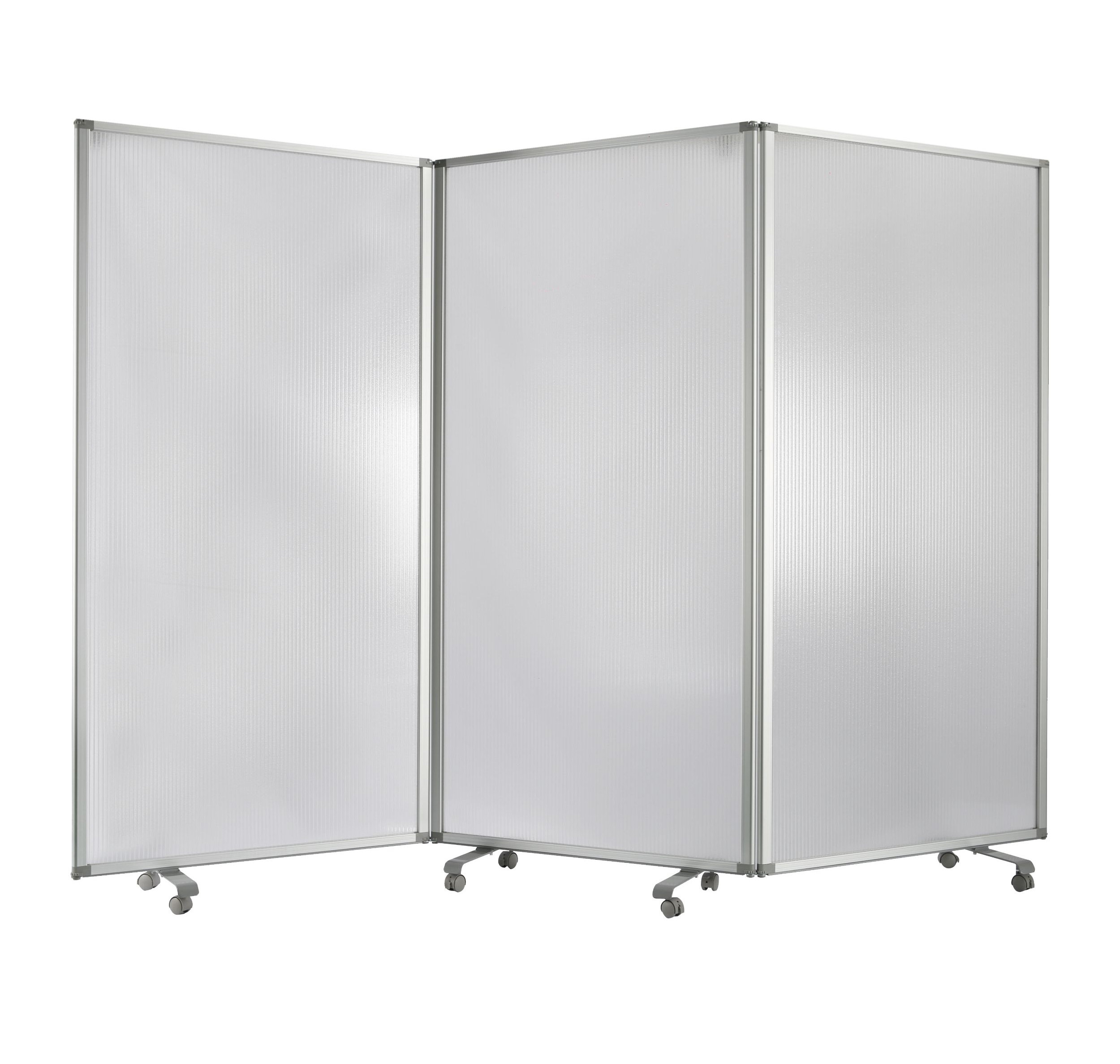 Benjara Accordion Style Plastic Inserts 3 Panel Room Divider With ...