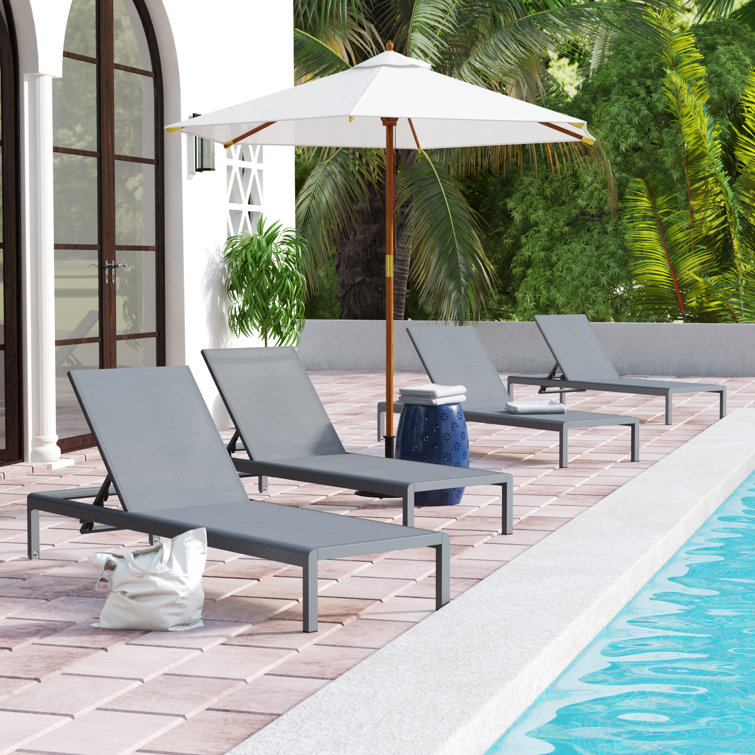 Wade Logan® Caggiano 77.56'' Long Reclining Chaise Lounge Set & Reviews ...