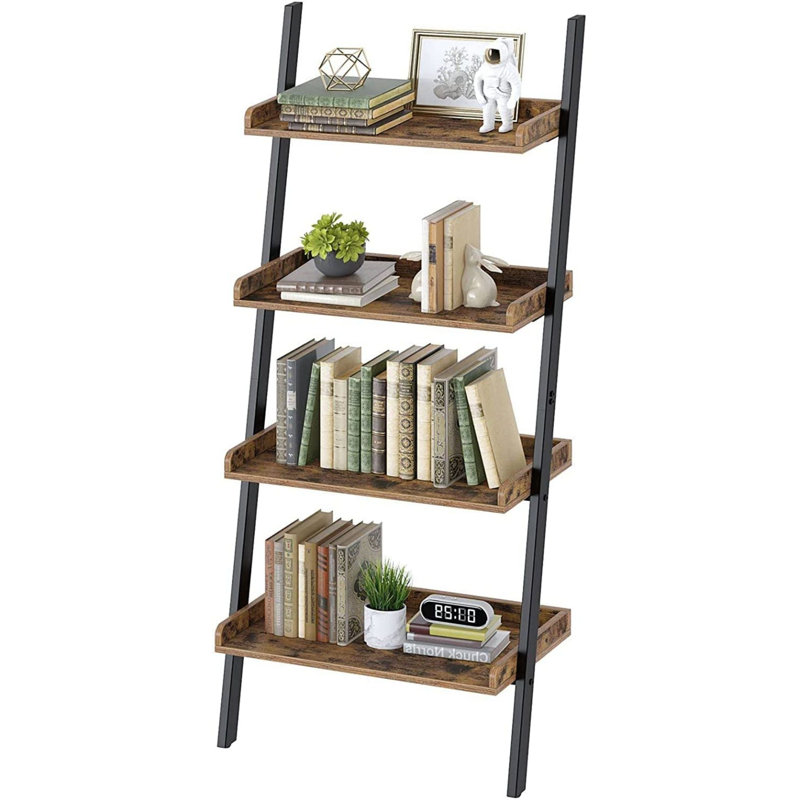 17 Stories 25.2'' W Steel Ladder Bookcase | Wayfair