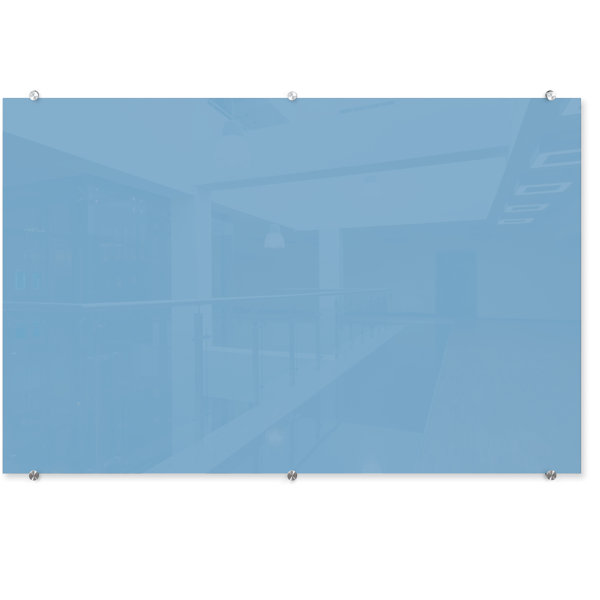 Mooreco Light Blue Glass Magnetic Whiteboard 4X6 | Wayfair