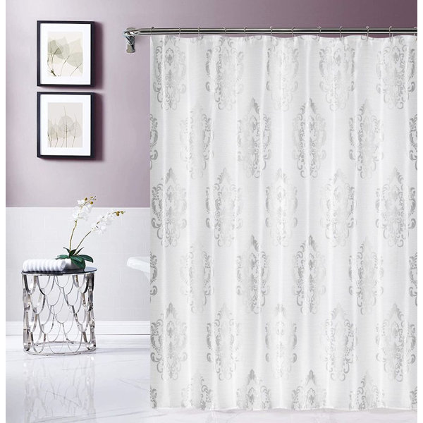 Damask-shower-curtain | Wayfair
