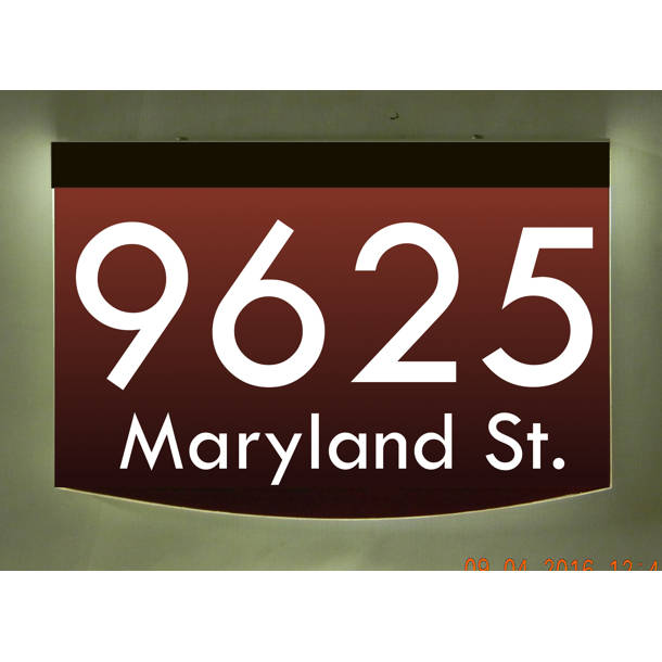 EZStreetSigns 1 line LED address sign with solar panel & Reviews | Wayfair