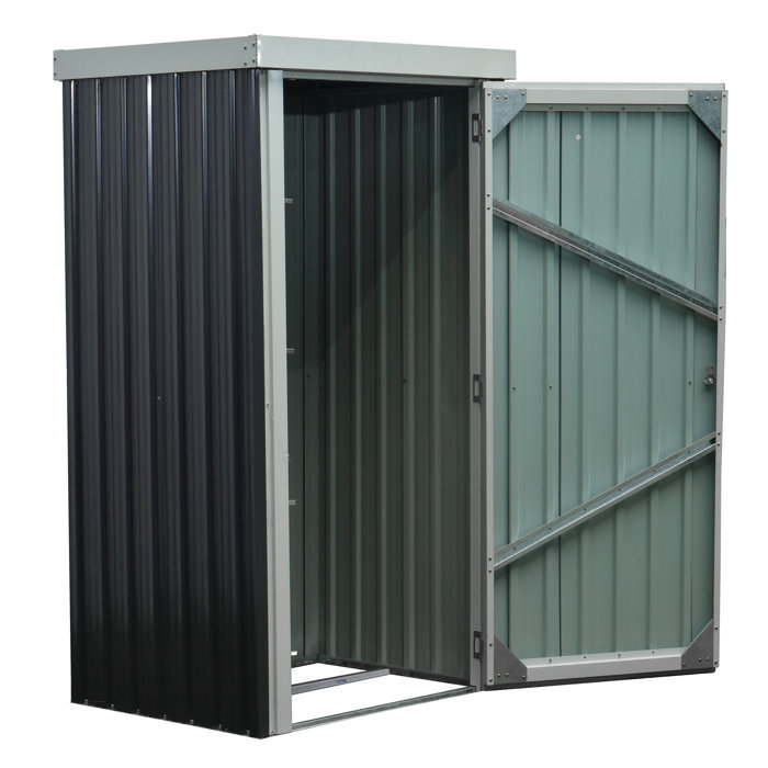 Hanover 3 ft. 3 in. W x 2 ft. 8 in. D Metal Vertical Storage Shed ...