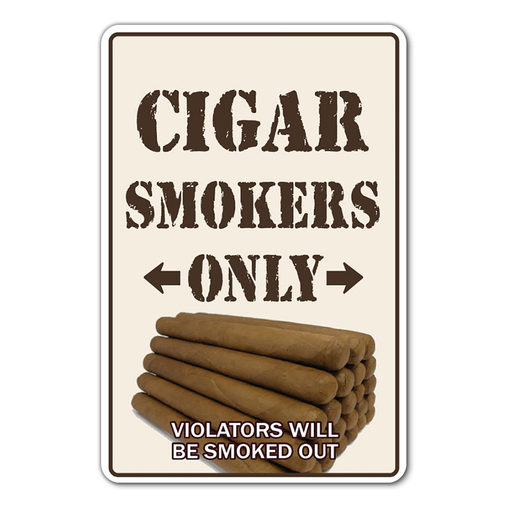 SignMission Cigar Smokers Only Sign Room Shop Humidor Cuban Cutter ...